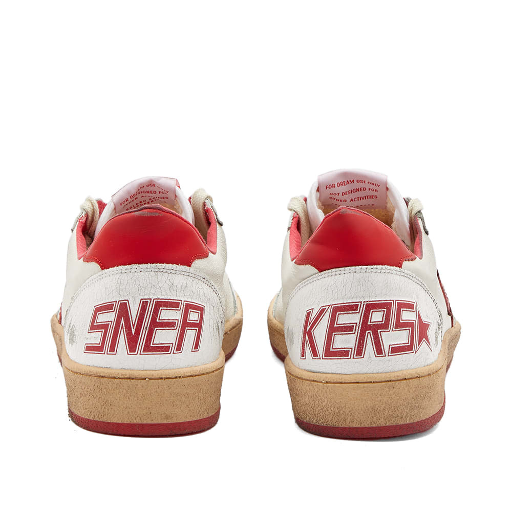 Golden Goose Women's Ball Star Leather Sneakers in White/Strawberry Red ...