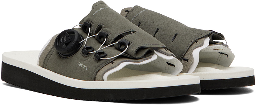 Suicoke Gray & White LETA-ab Sandals Suicoke