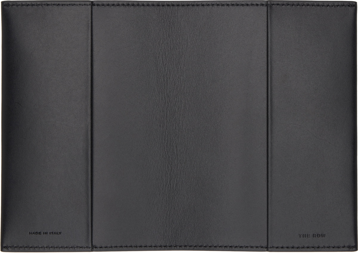 The Row Black Leather Passport Holder The Row