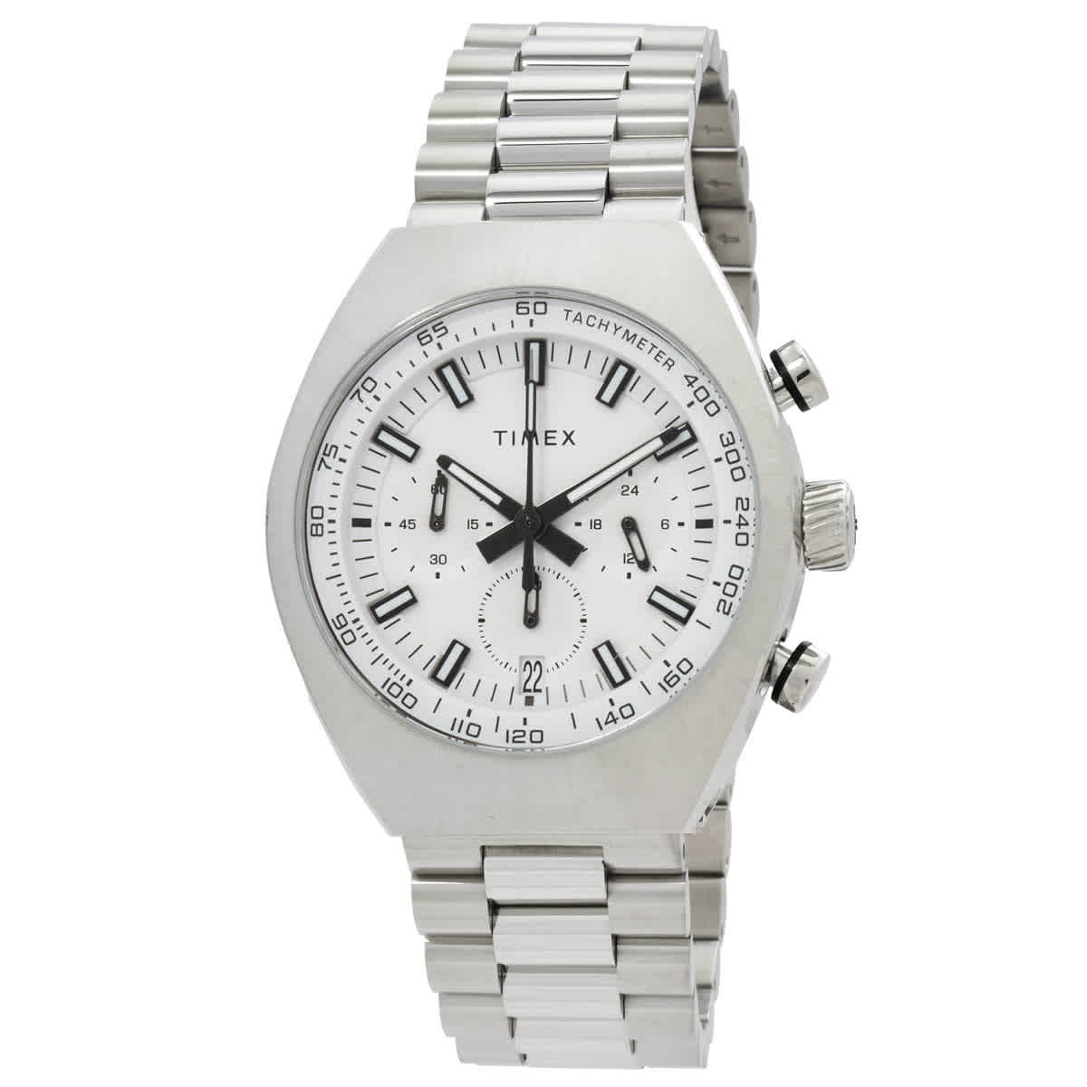 Timex Legacy Chronograph Quartz Silver Dial Mens Watch TW2W22200 Timex
