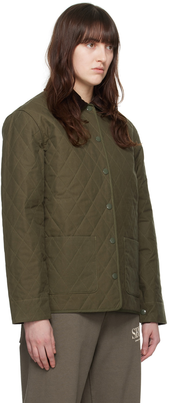 Sporty & Rich Khaki Connecticut Crest Jacket Sporty & Rich