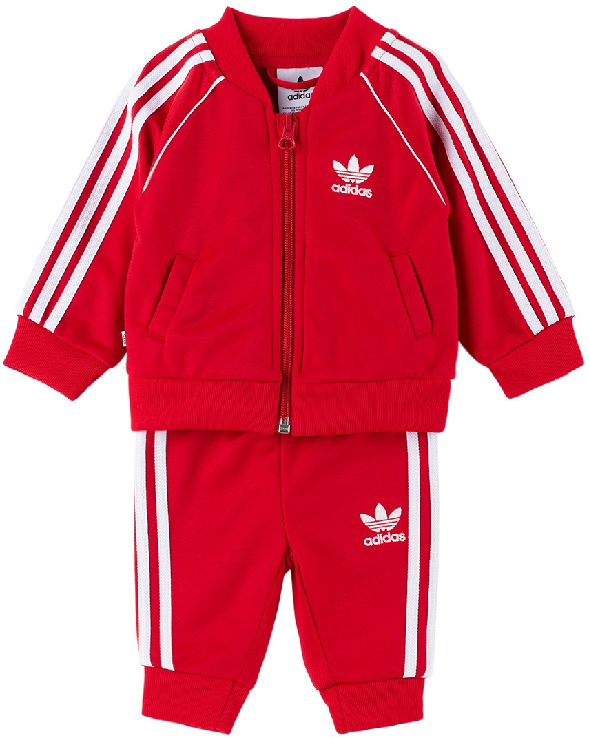 adidas Kids Baby Red Adicolor SST Tracksuit adidas