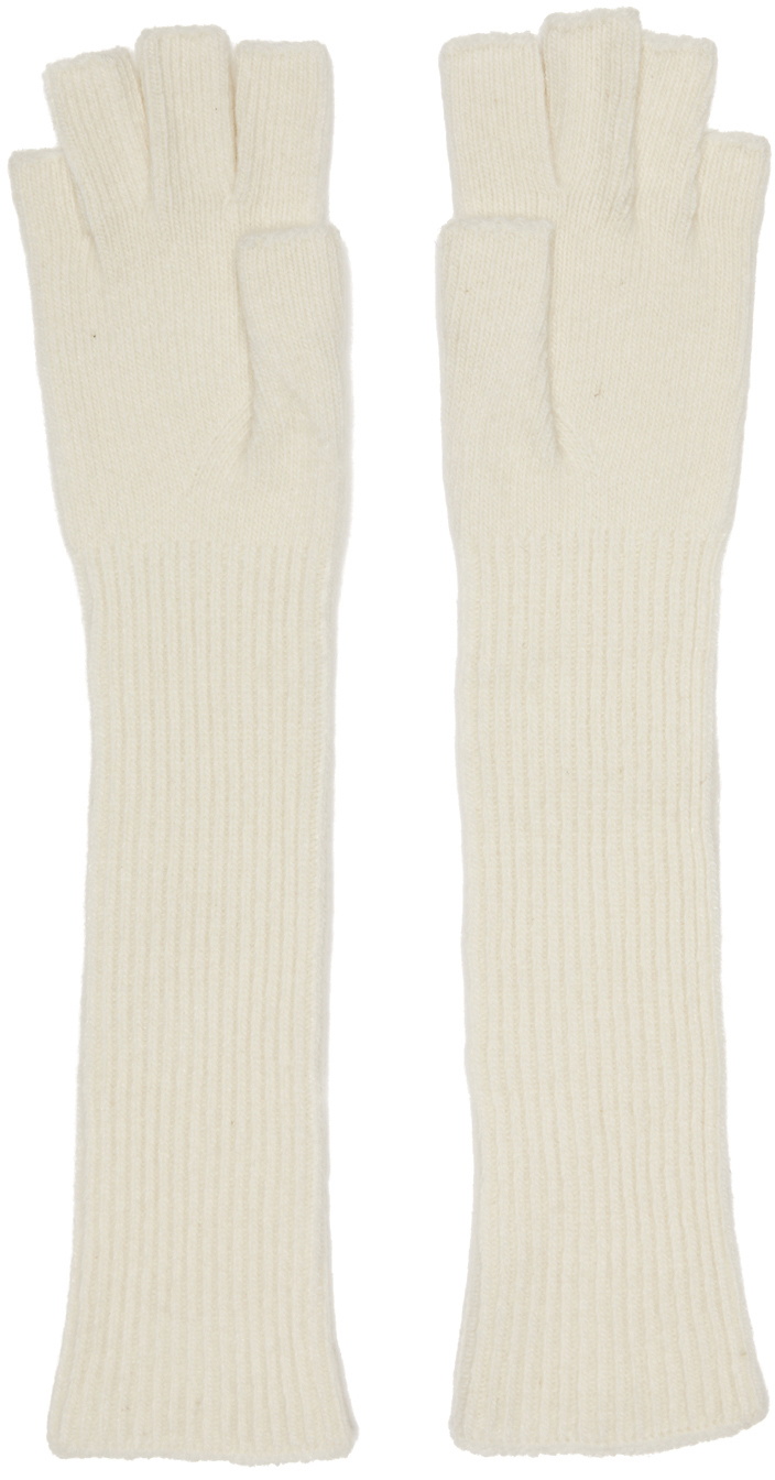 Recto Off-White Fingerless Gloves Recto