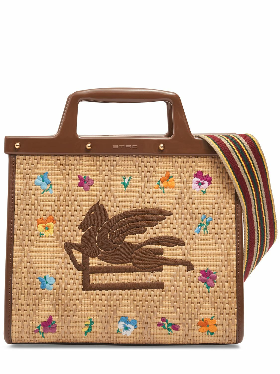 ETRO - Medium Love Trotter Raffia Effect Bag Etro