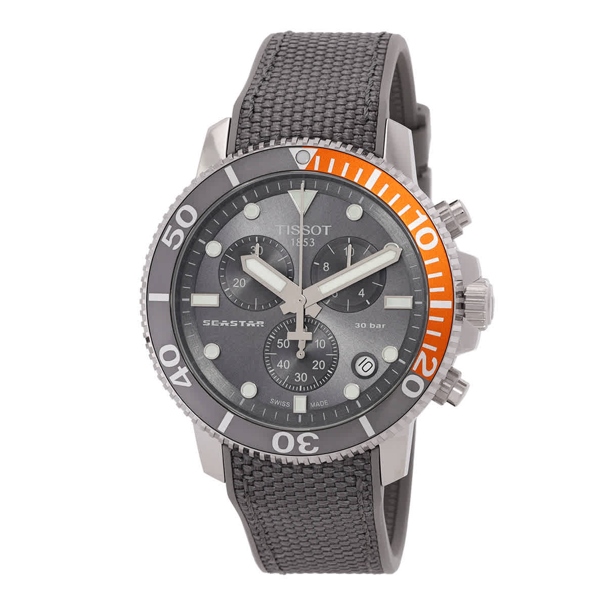 Tissot Seastar 1000 Chronograph Quartz Grey Dial Mens Watch T120.417.17 ...