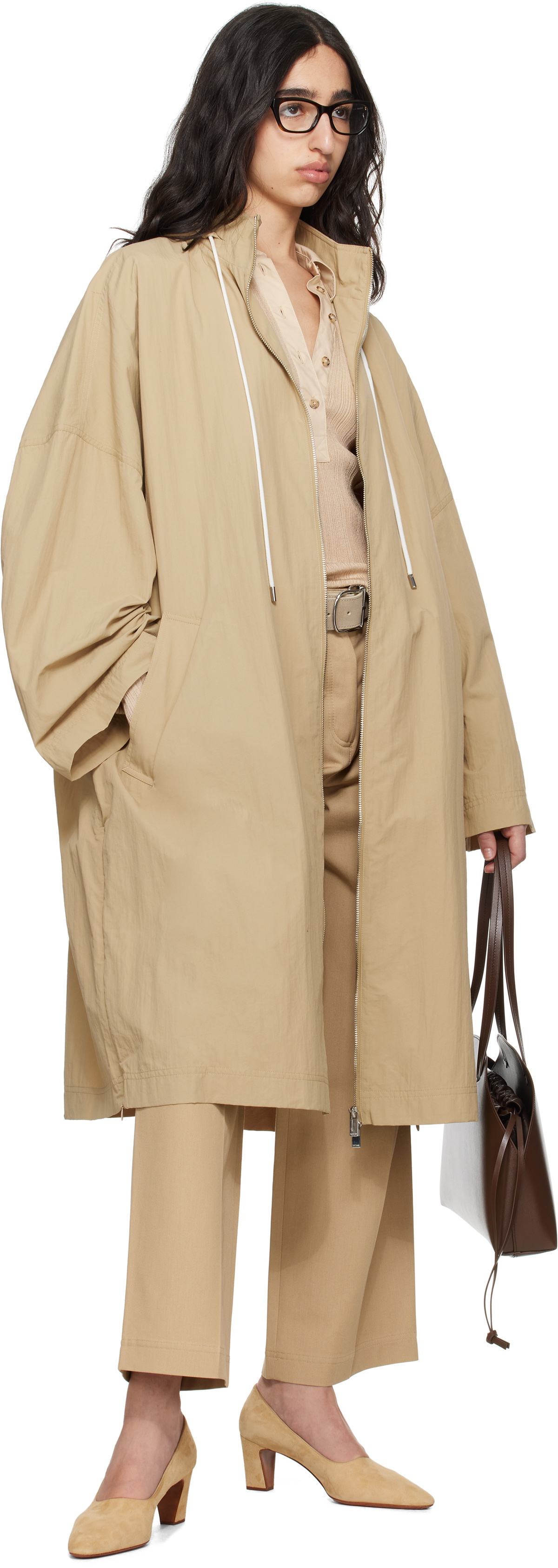 TOTEME Beige Windbreaker Coat Toteme