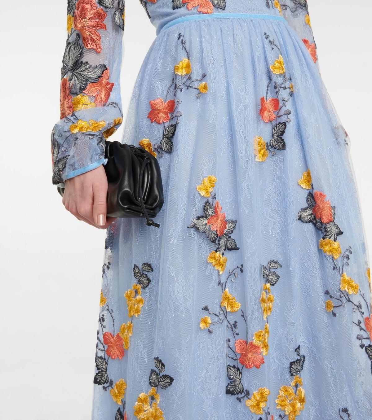 Costarellos Liana floral-embroidered lace gown Costarellos