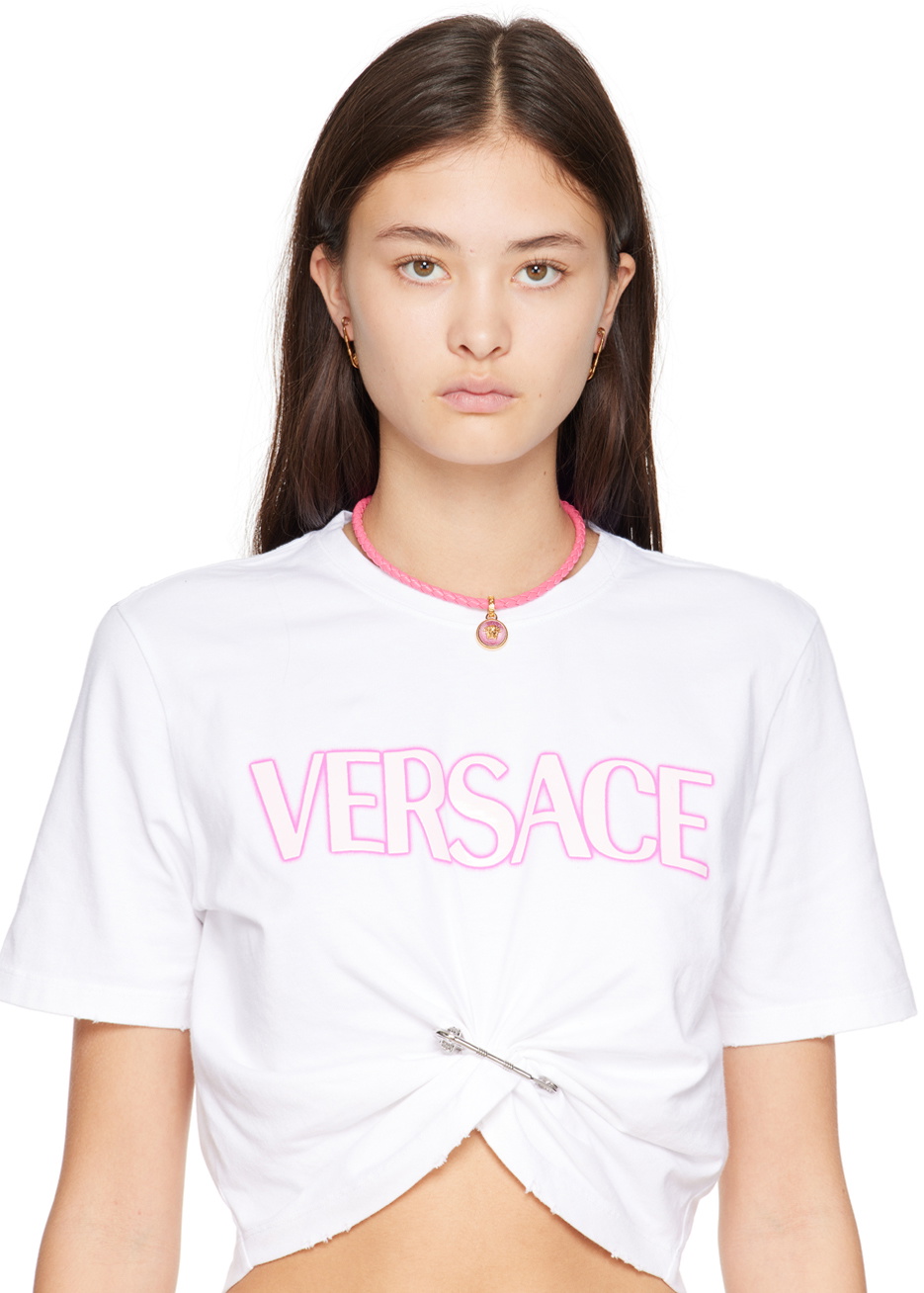 Versace Gold Safety Pin Earrings Versace