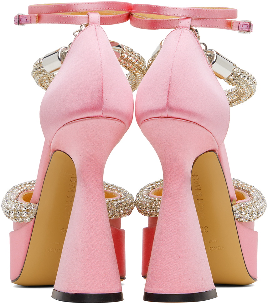 MACH & MACH Pink Kimberly Platform Heels MACH & MACH