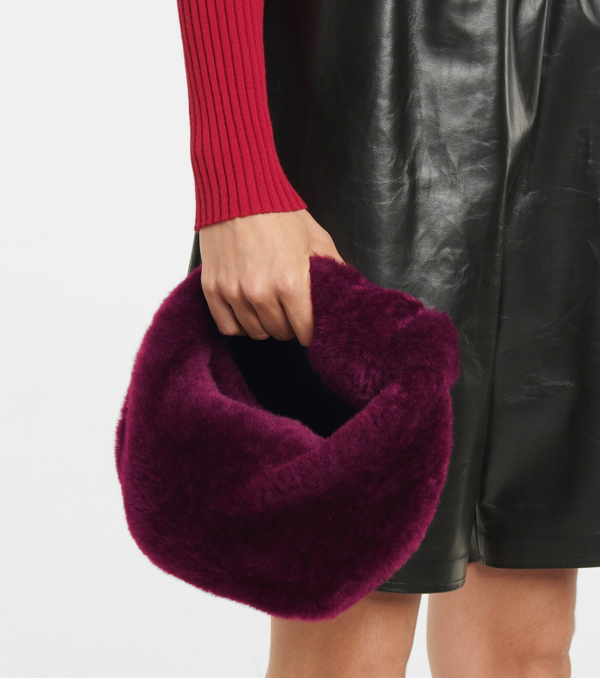 Bottega Veneta - Jodie Mini shearling tote Bottega Veneta