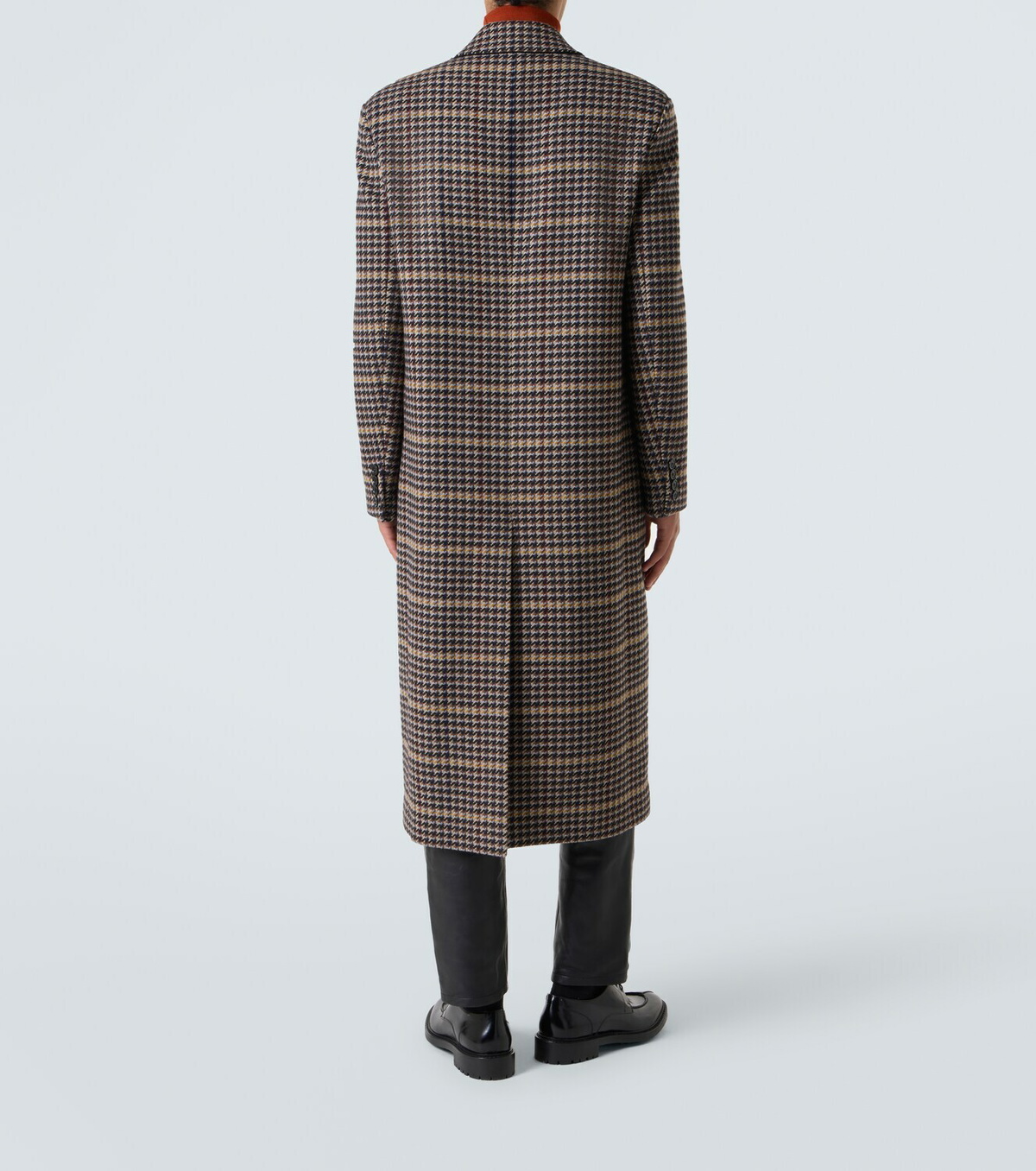 Saint Laurent Houndstooth double-breasted wool overcoat Saint Laurent