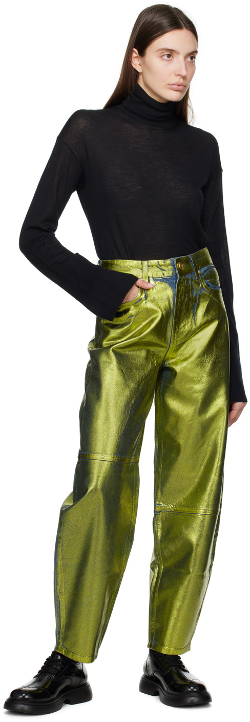 GANNI Green Stary Jeans GANNI