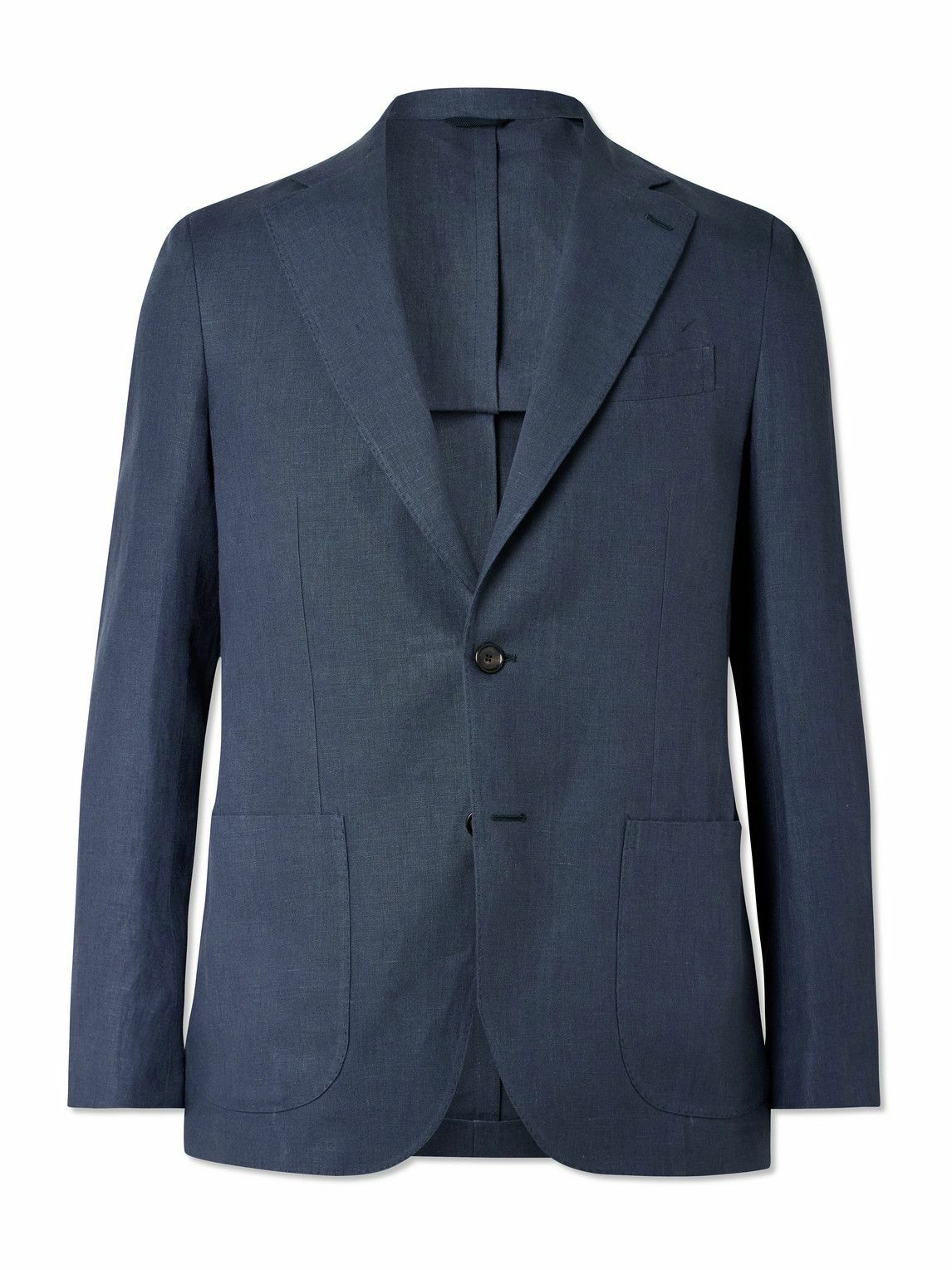 De Petrillo - Linen Suit Jacket - Blue De Petrillo