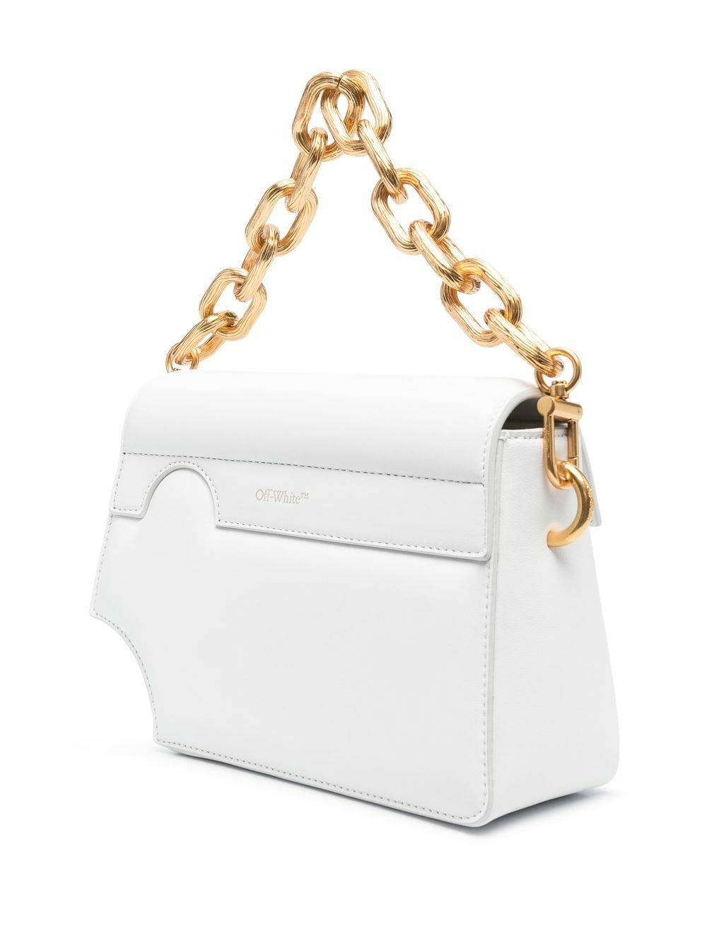 OFF-WHITE - Burrow Leather Shoulder Bag Off-White