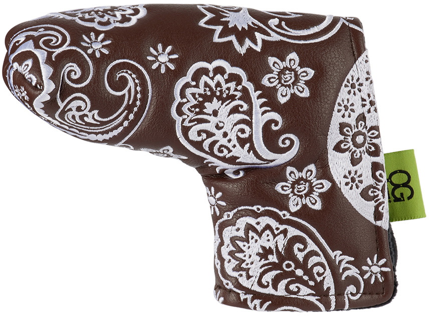 Quiet Golf Brown Paisley Blade Putter Cover