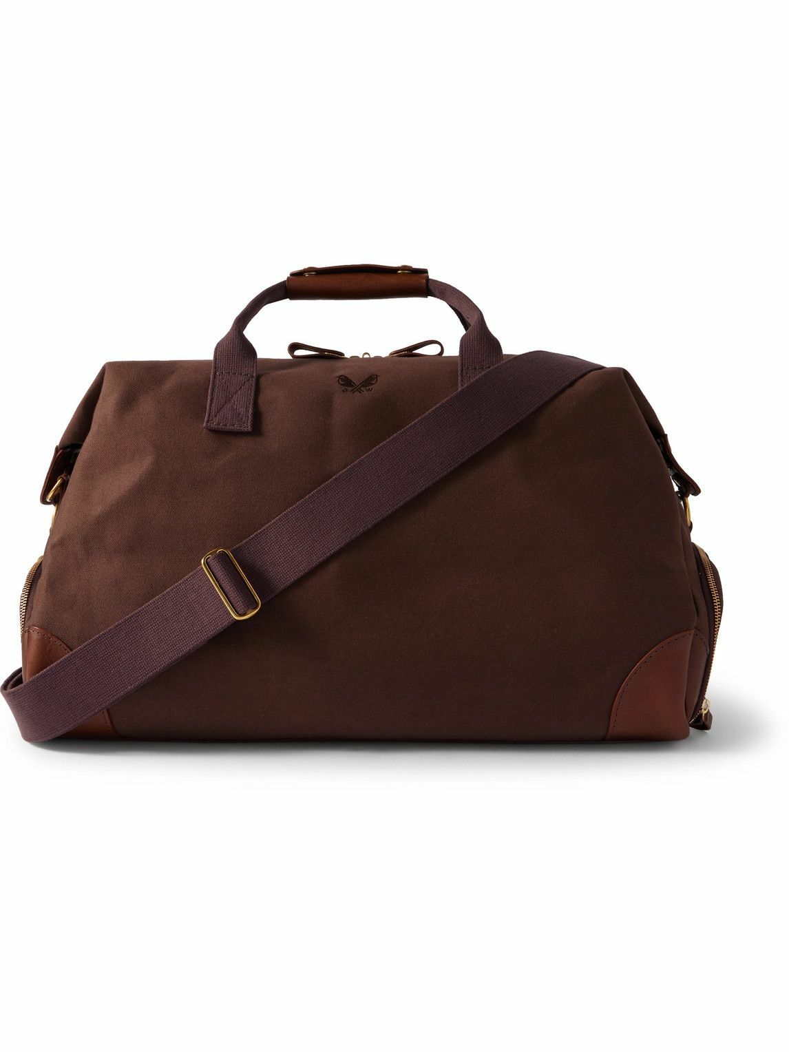 Bennett Winch - Weekender Leather-Trimmed Cotton-Canvas Holdall Bennett ...