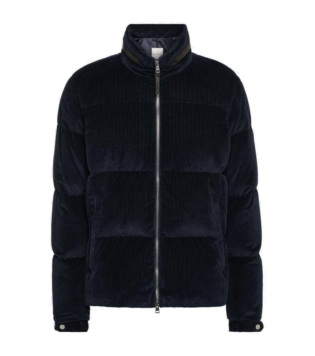 Moncler Besbre leather-trimmed down jacket Moncler