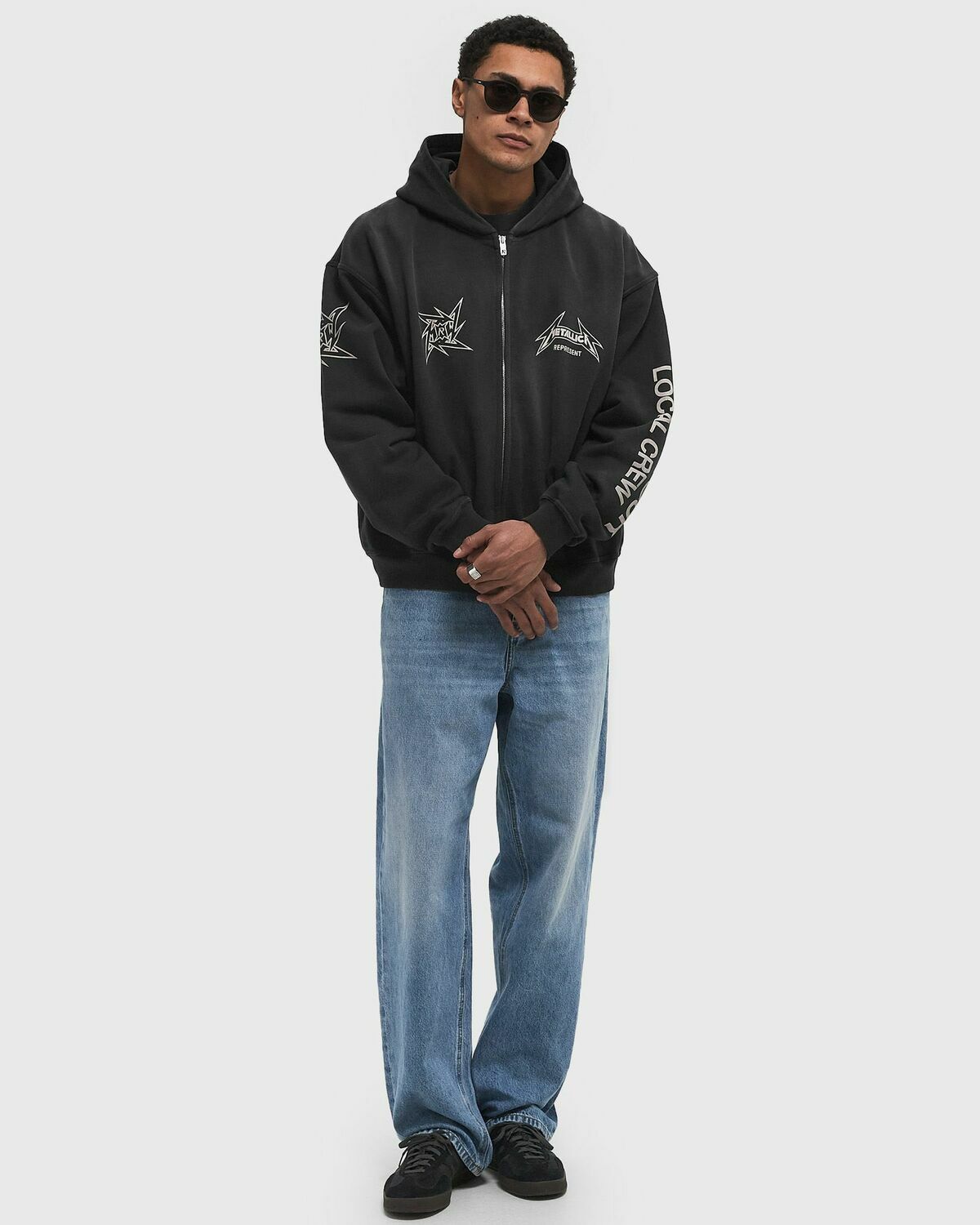 Represent METALLICA 40 YEAR ANNIVERSARY ZIP-THRU HOODIE Black Mens ...