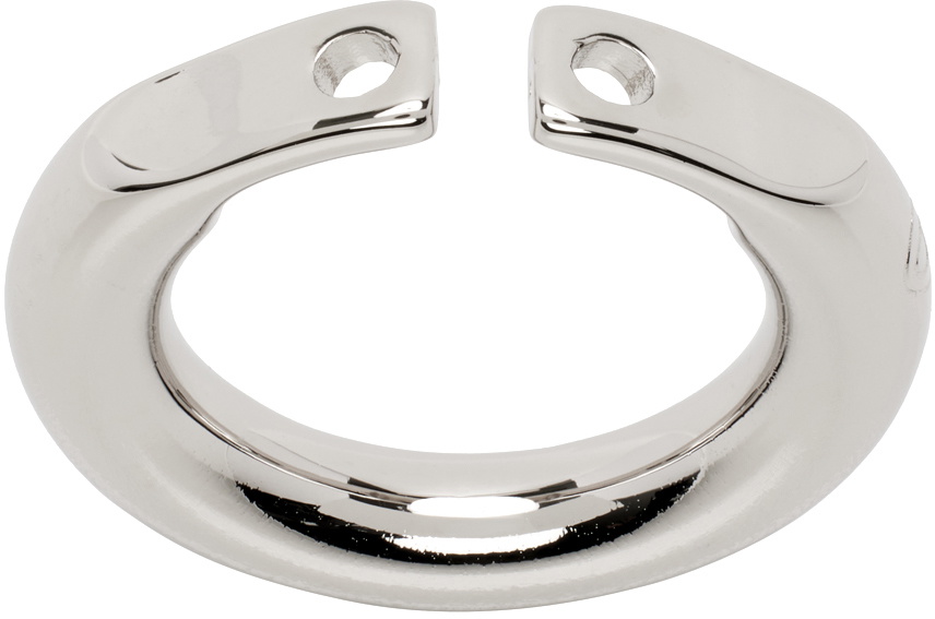 MM6 Maison Margiela Silver Bar & Chain Ring MM6 Maison Margiela