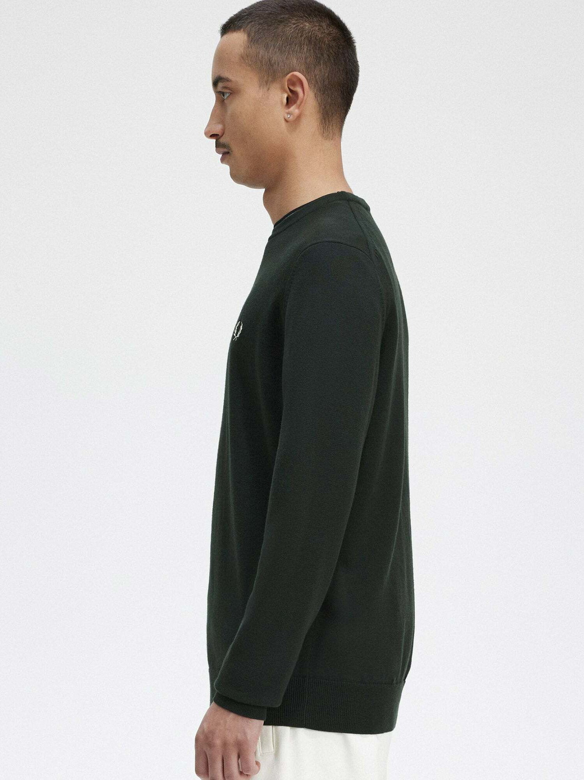 Fred Perry Sweater Green Mens Fred Perry