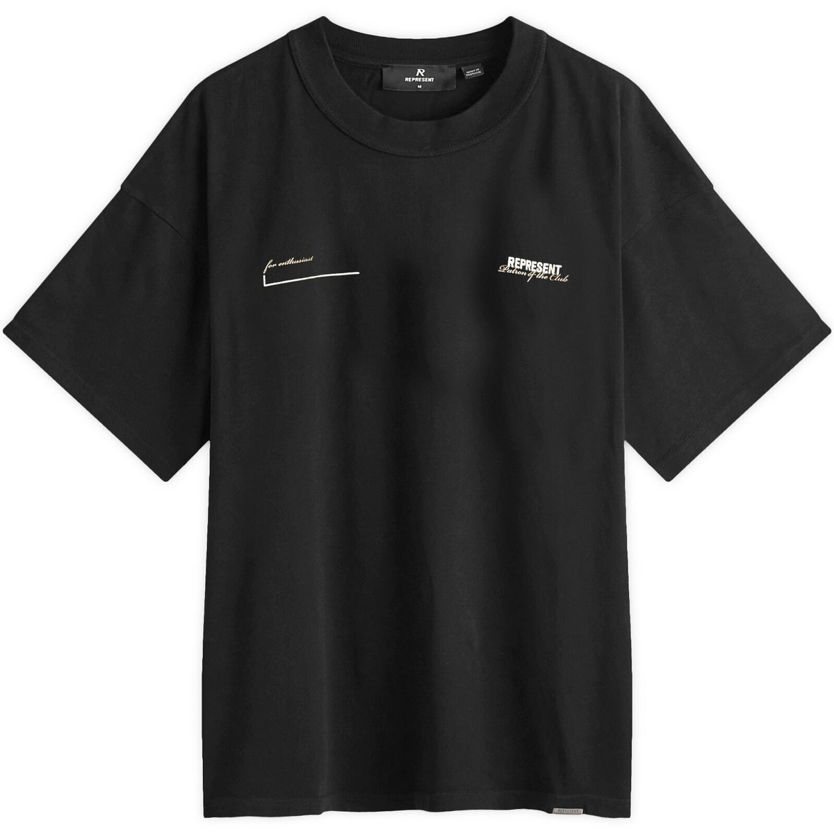 Represent Men's Patron Of The Club T-Shirt in Black Represent