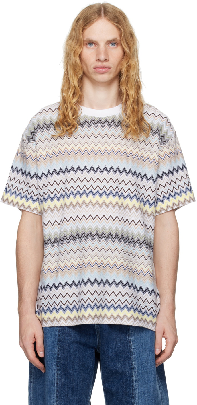 Missoni Multicolor Zig Zag Pattern T-shirt Missoni