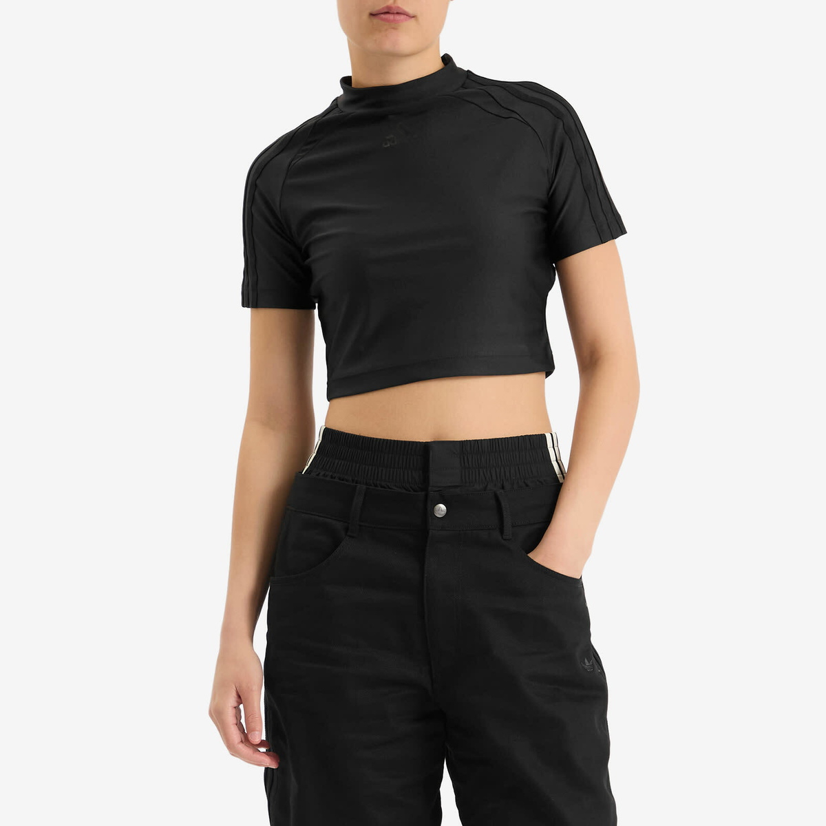 Adidas Women's Teamgeist Adicolor T-Shirt in Black adidas
