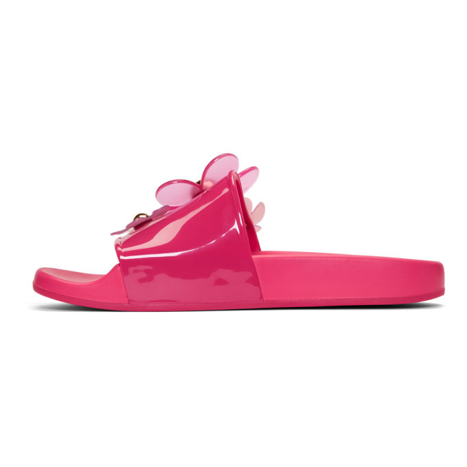 Marc Jacobs Pink Daisy Aqua Slides Marc Jacobs