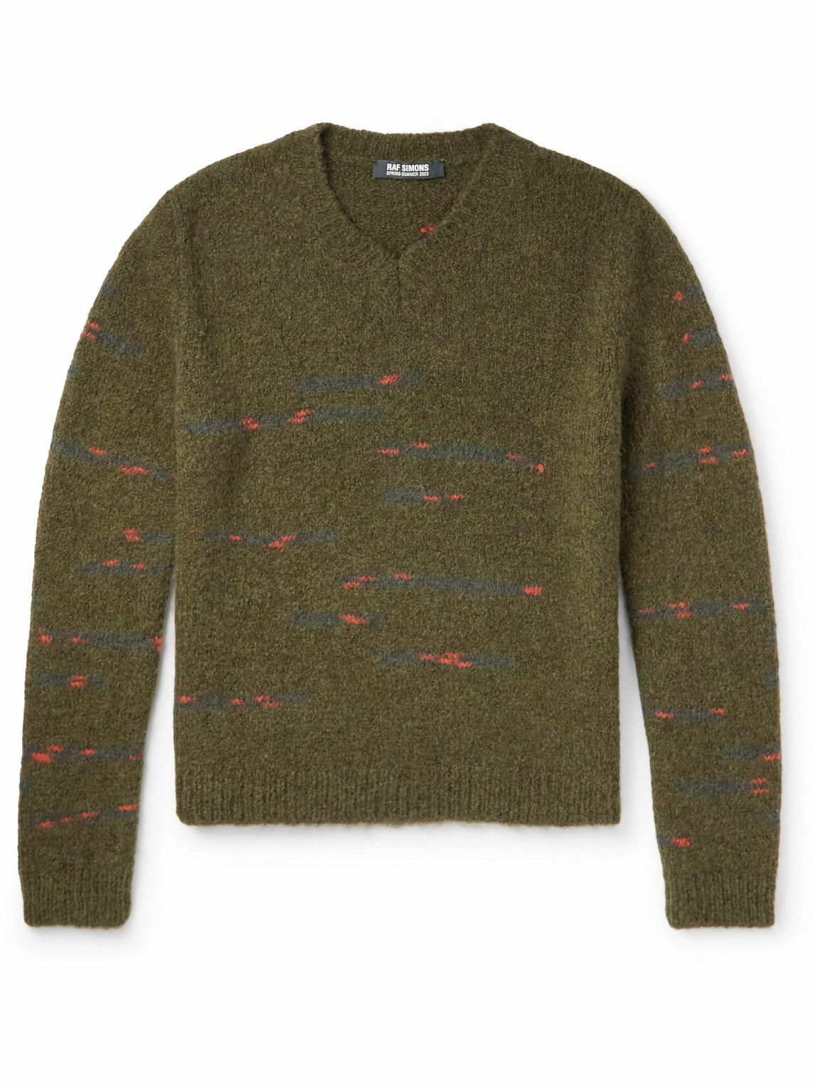 Raf Simons - Wool-Blend Jacquard Sweater - Green Raf Simons