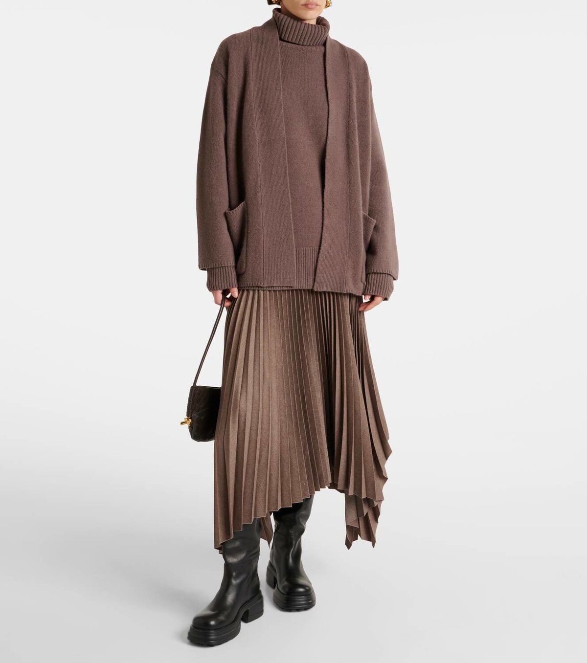 Joseph Ade asymmetric plissé midi skirt Joseph