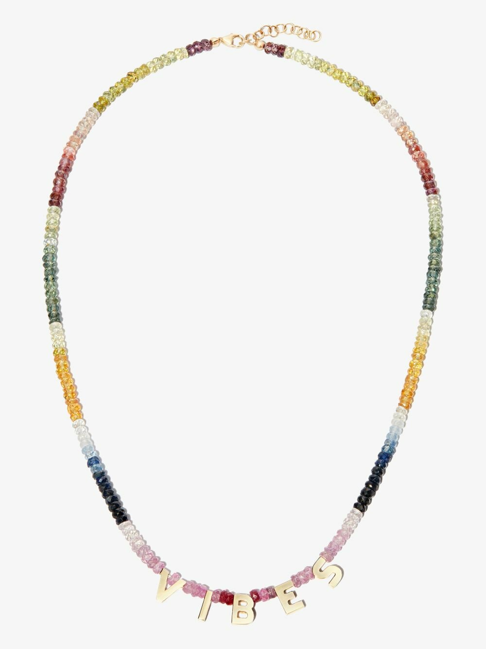 Roxanne First 9K Yellow Gold Vibes Sapphire Necklace Roxanne First