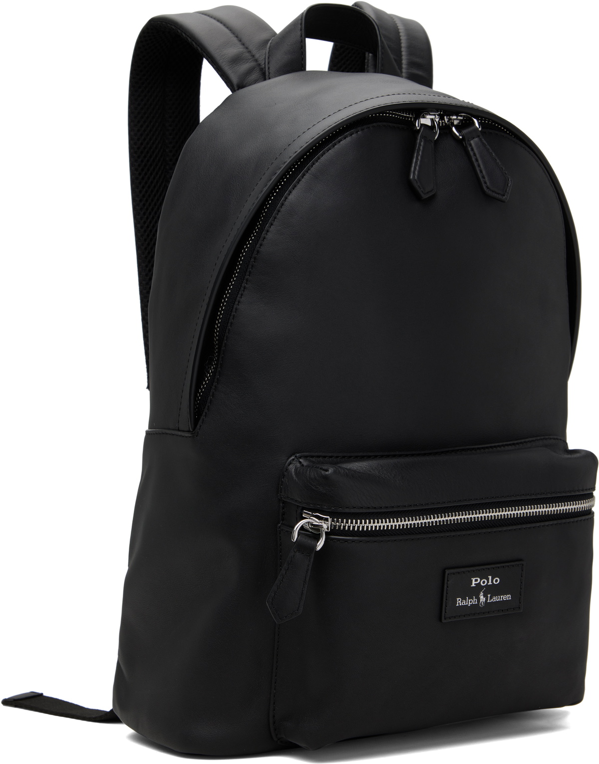 Polo Ralph Lauren Black Smooth Leather Backpack Polo Ralph Lauren