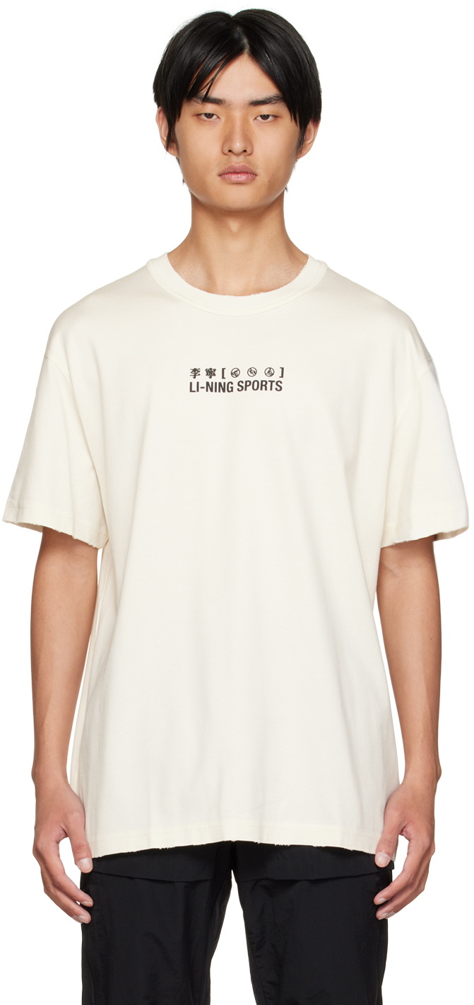 Li-Ning Off-White Bonded T-Shirt Li-Ning