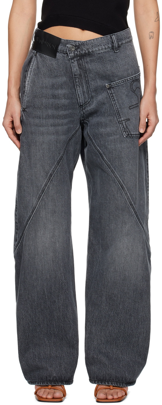 JW Anderson Gray Twisted Workwear Jeans JW Anderson