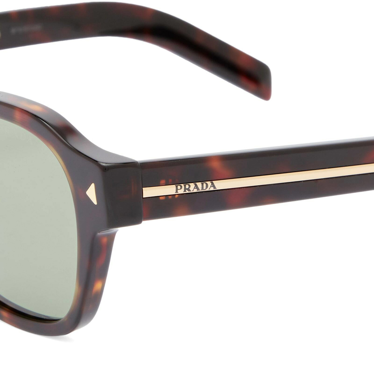 Prada Eyewear Men's A16S Sunglasses in Tortoise/Green Prada
