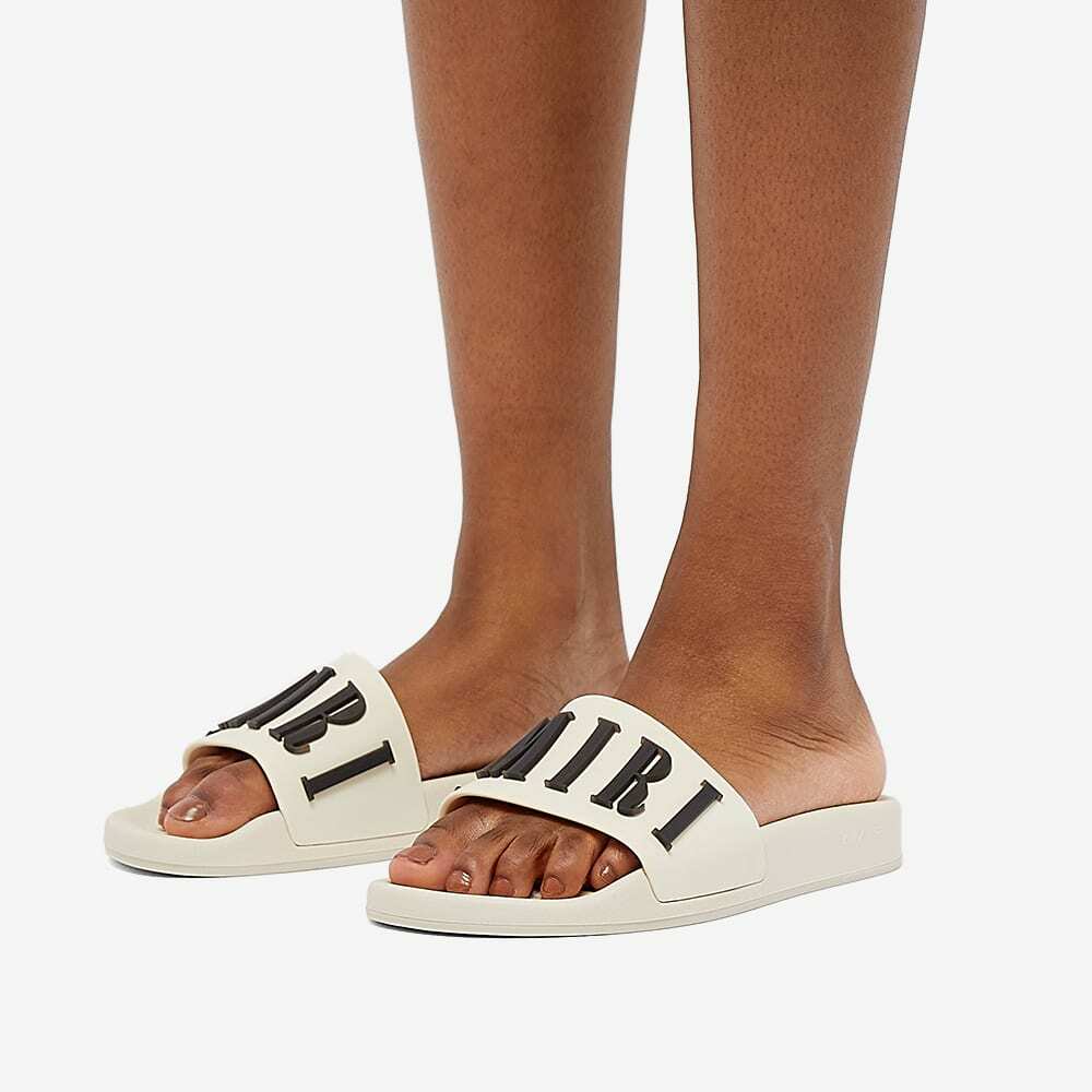 AMIRI Women's Logo Pool Slide in Alabaster Amiri