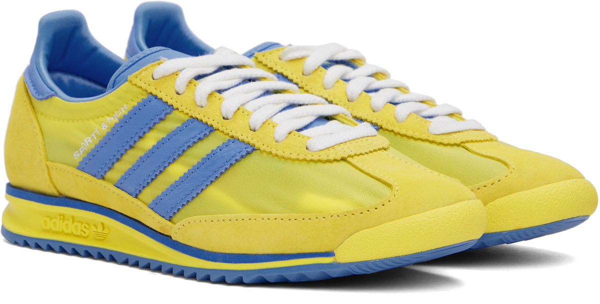 Sporty & Rich Yellow & Blue adidas Originals Edition SL72 Sneakers ...