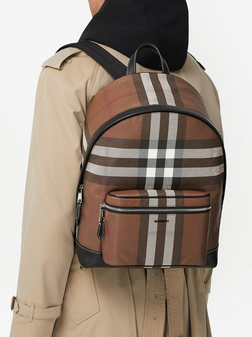 BURBERRY - Check Motif Backpack Burberry