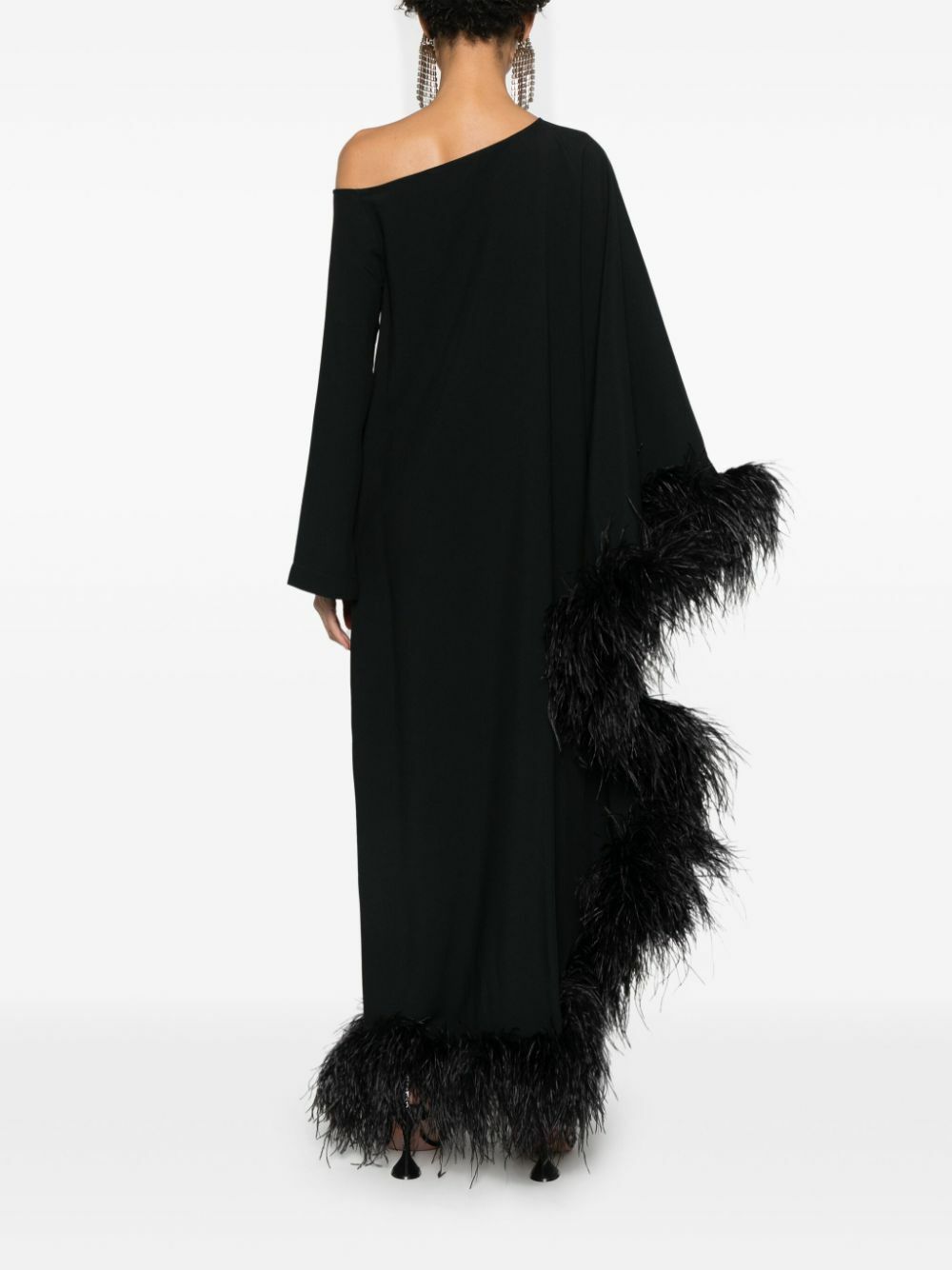 TALLER MARMO - Feathered Long Dress Taller Marmo