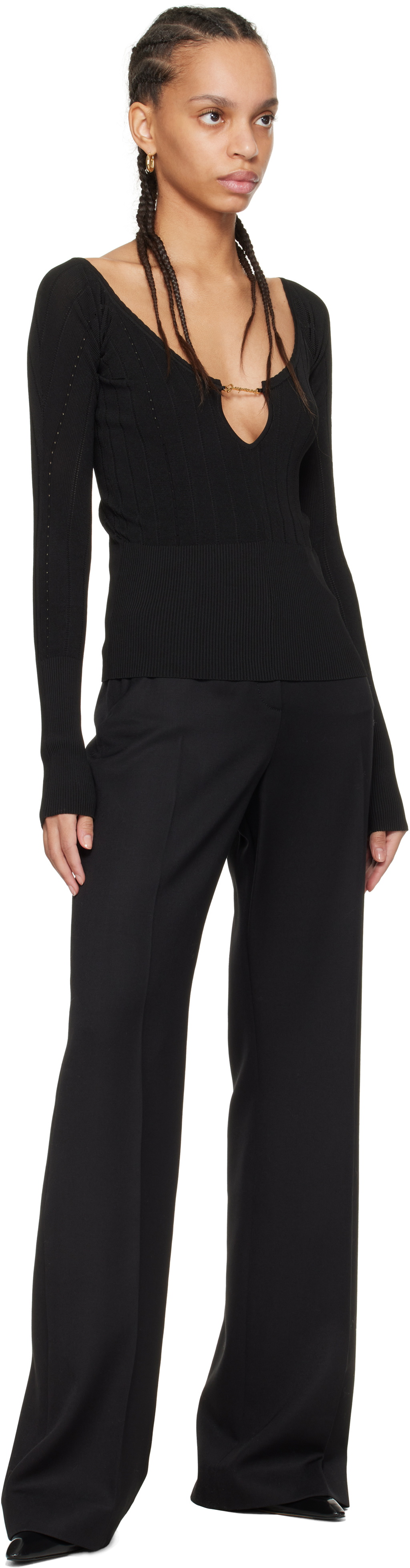 JACQUEMUS Black 'The Pralù' Top Jacquemus