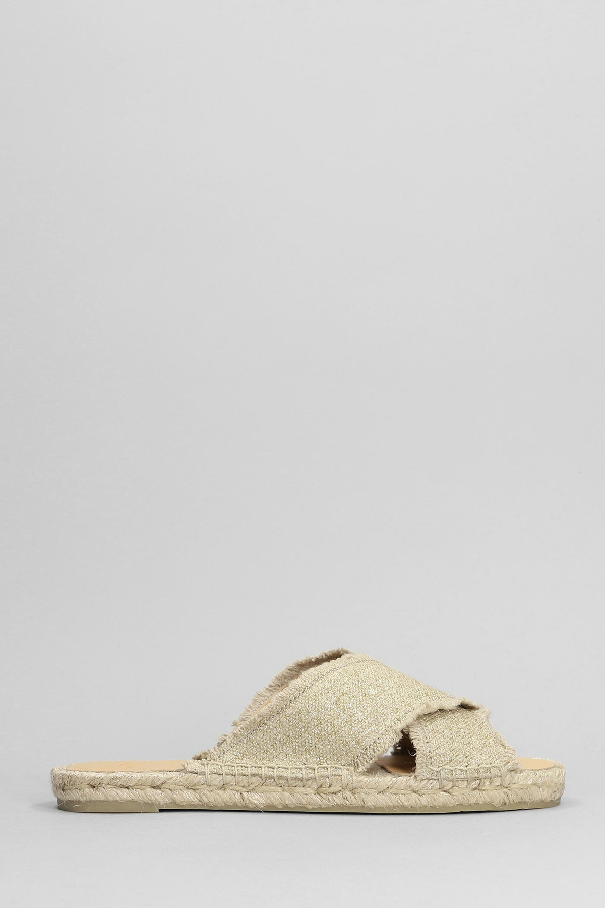 Castañer Palmera-032 Flats In Gold Canvas Castaner