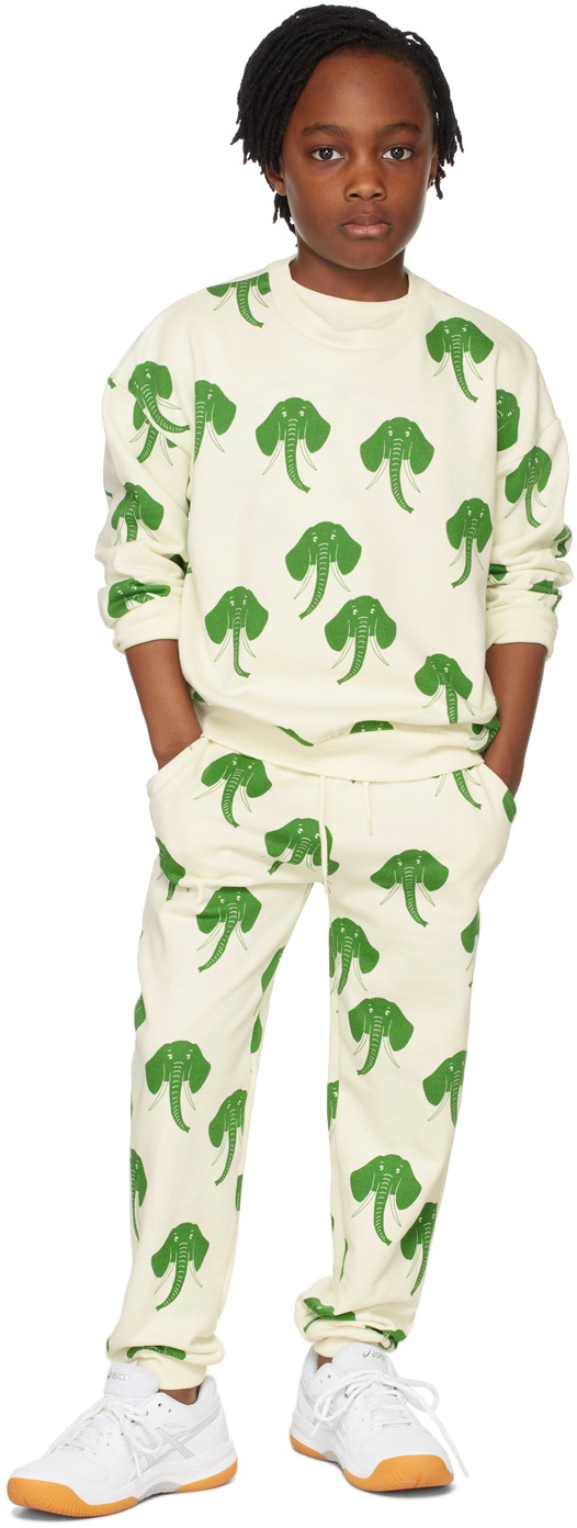 Mini Rodini Kids Off-White Elephant Sweatshirt Mini Rodini
