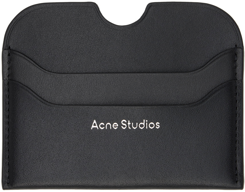 Acne Studios Black Leather Card Holder Acne Studios
