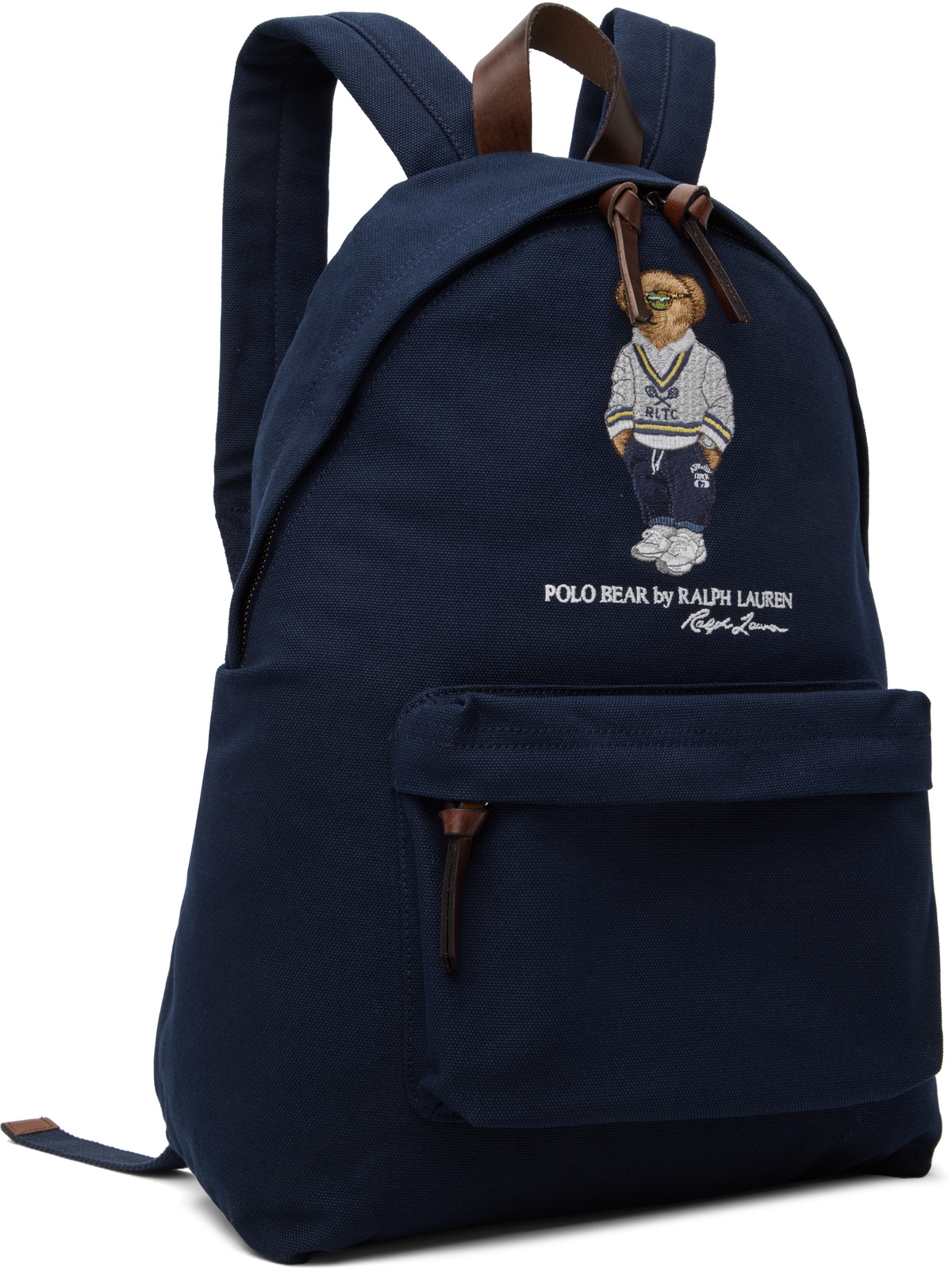 Polo Ralph Lauren Navy Polo Bear Canvas Backpack Polo Ralph Lauren
