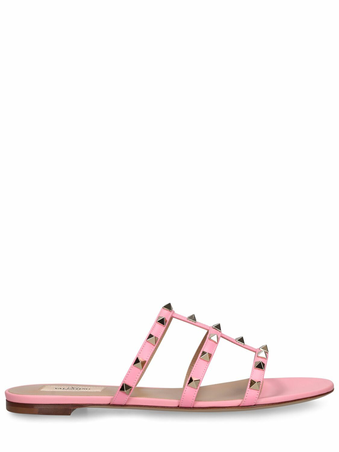 VALENTINO GARAVANI - Rockstud Leather Flats Valentino Garavani