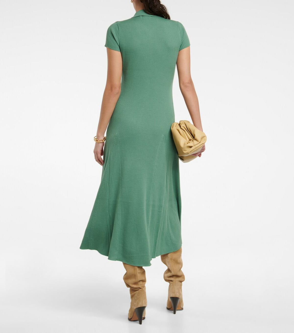 Polo Ralph Lauren - Ribbed-knit wool maxi dress Polo Ralph Lauren