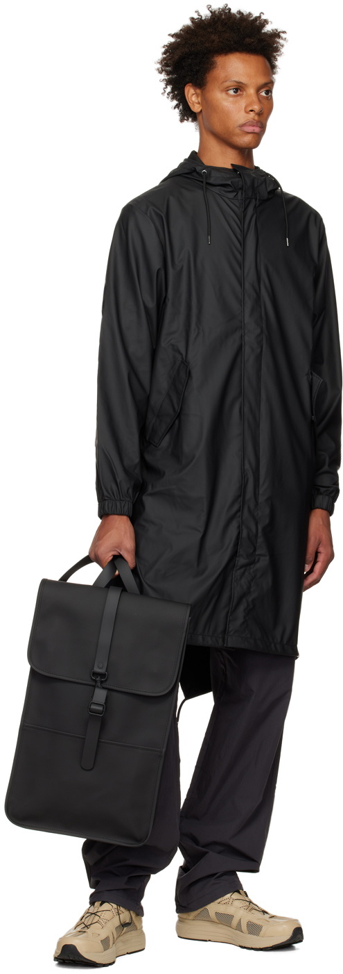 RAINS Black Waterproof Backpack Rains
