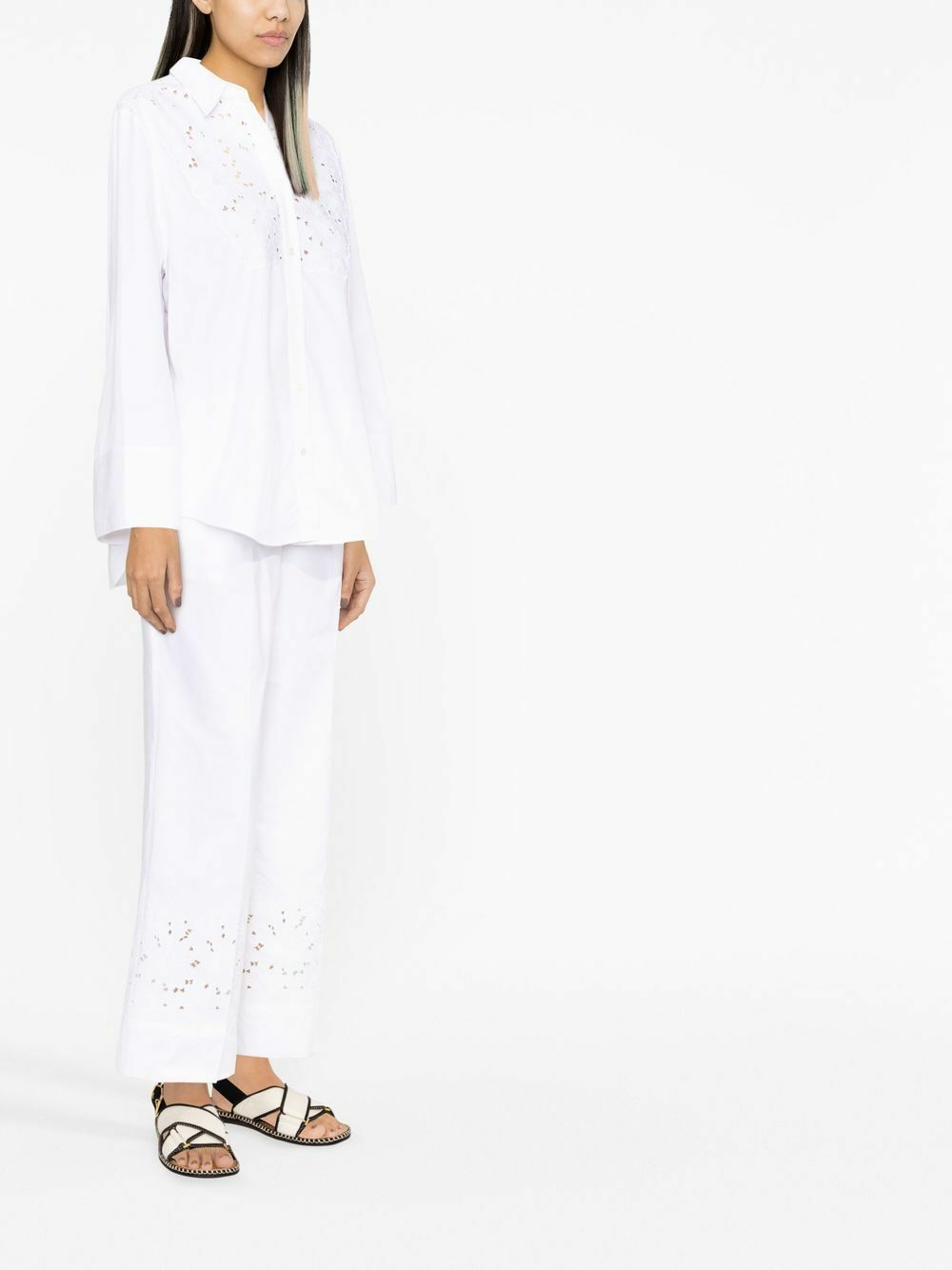 PAROSH - Cotton Trousers With Embroidery Parosh