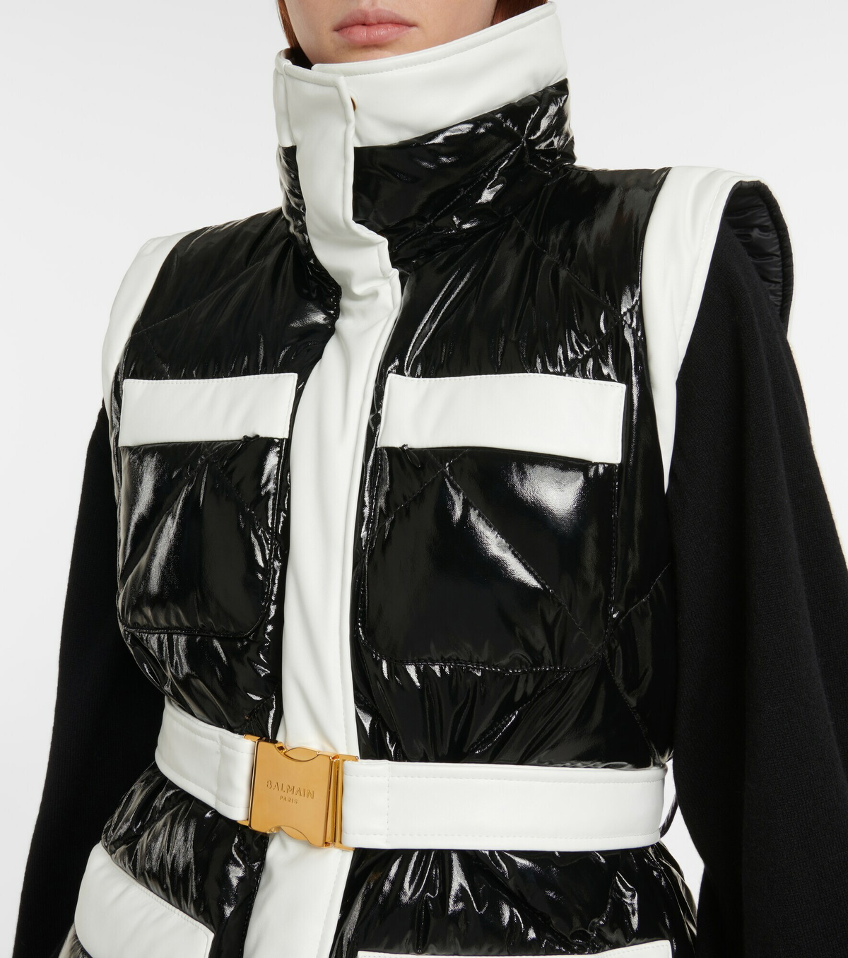 Balmain - Belted puffer vest Balmain
