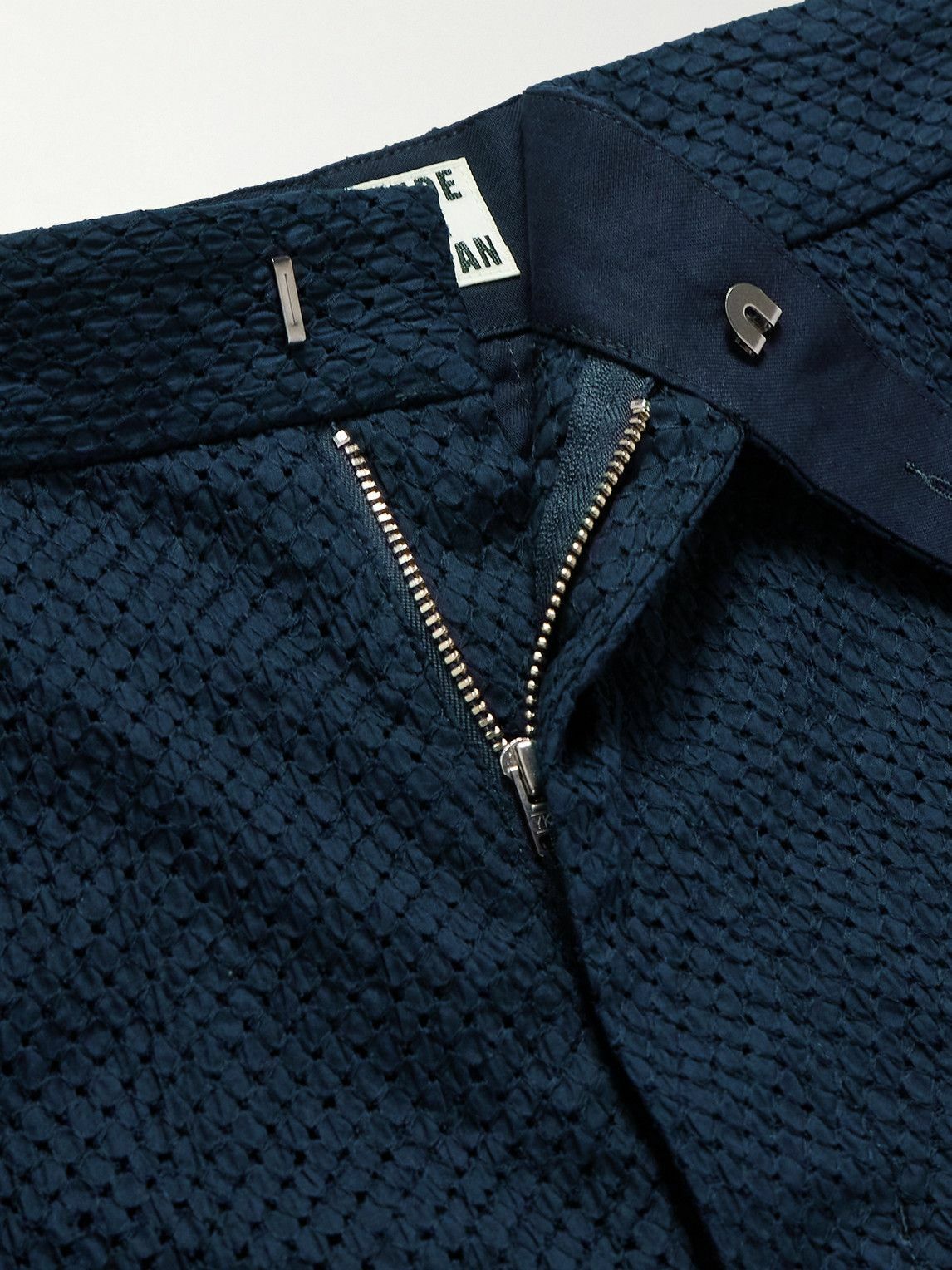 Blue Blue Japan - Gurkha Straight-Leg Belted Pleated Lace-Trimmed ...